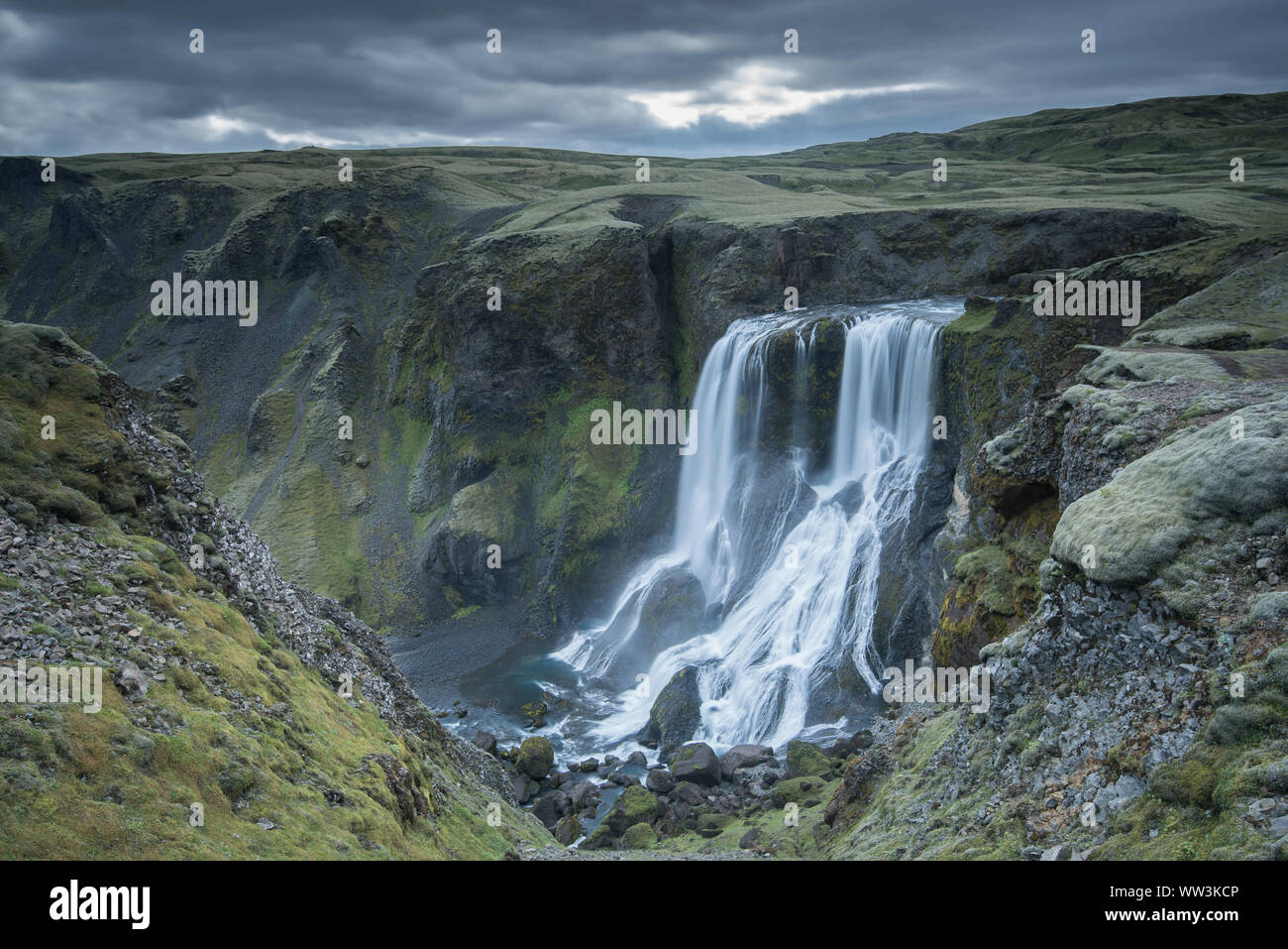 Fagrifoss waterfall iceland landscape waterfall hi-res stock ...