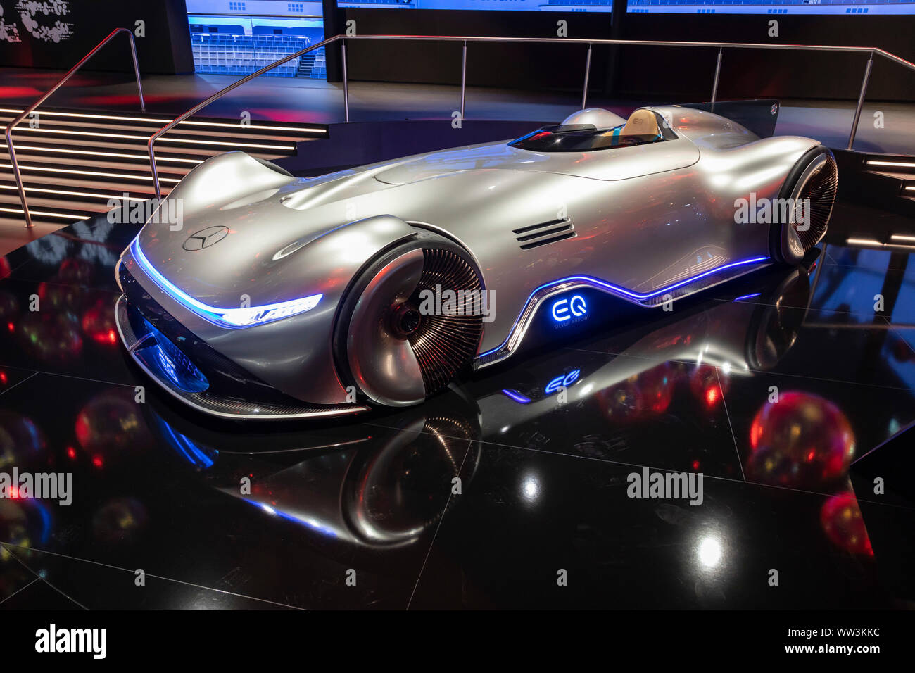 electric Mercedes Vision EQ Silver Arrow presentation at IAA 2019 Stock ...