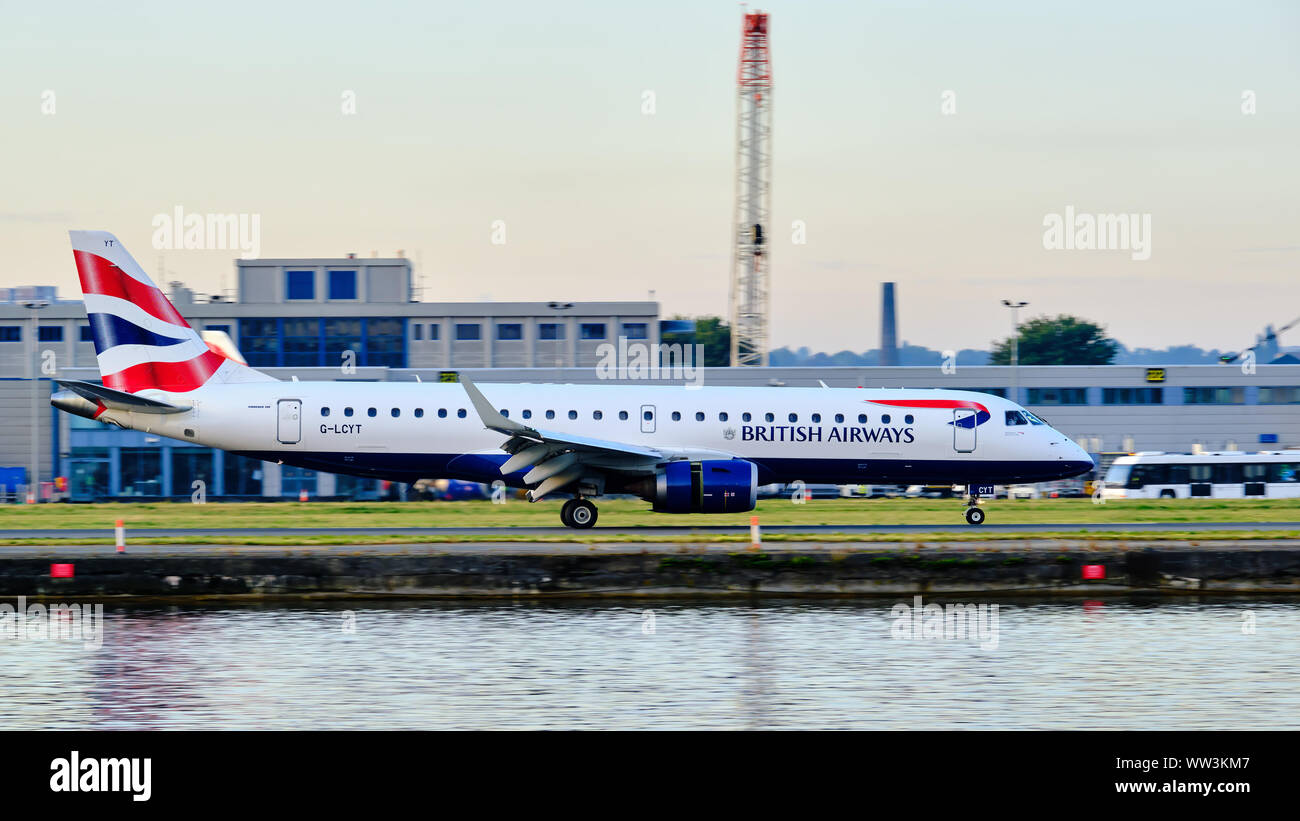 Pictured are British Airways aircraft at London City Airport Stock ...