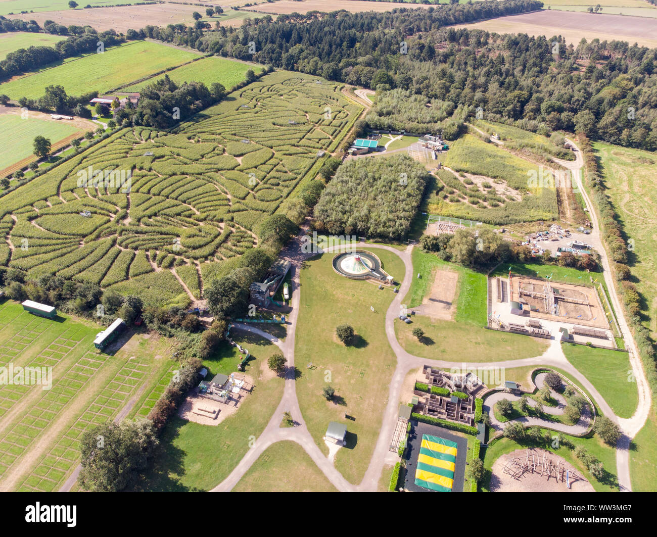 Corn Maze Aerial Stock Photos & Corn Maze Aerial Stock Images - Alamy
