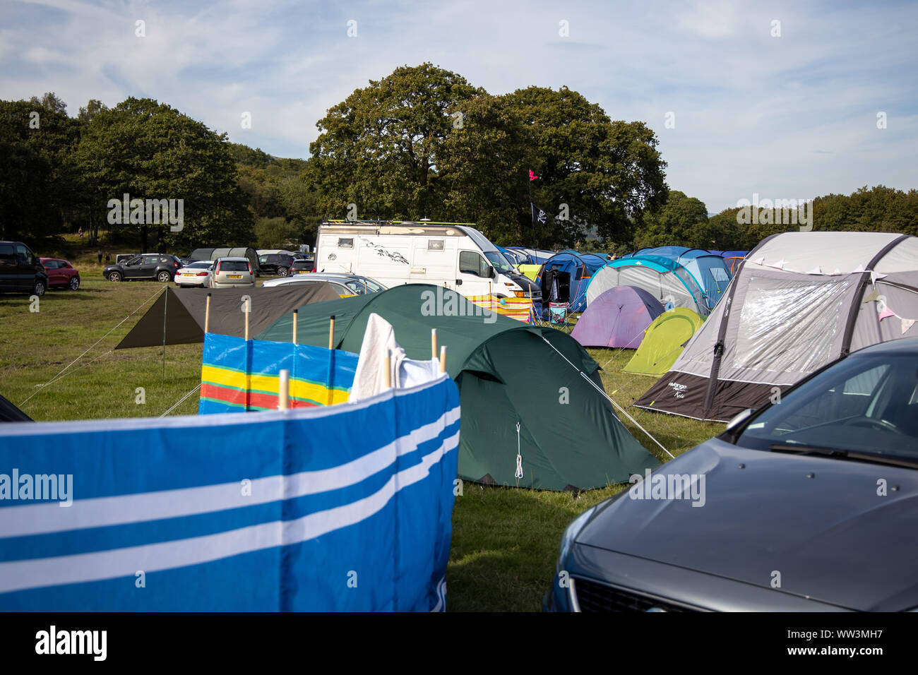 Camping at Coniston Hall Camp site Stock Photo - Alamy