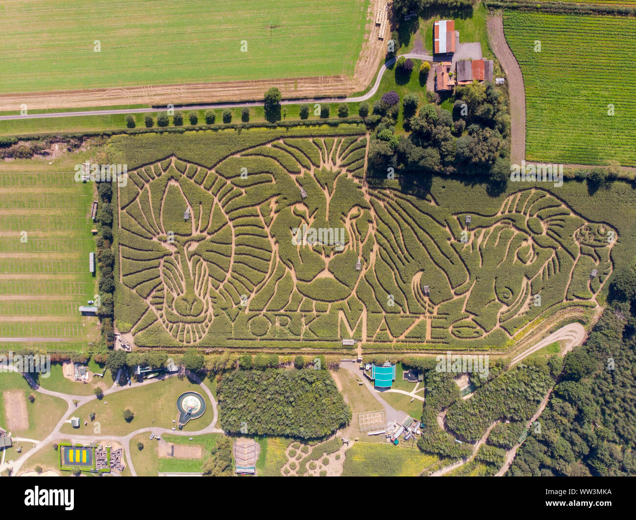 Corn maze aerial hi-res stock photography and images - Alamy