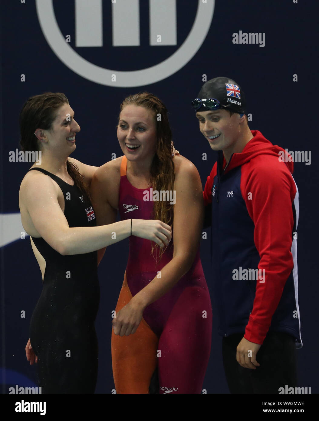 Great Britain's Jessica-Jane Applegate, Bethany Firth and Thomas Hamer ...