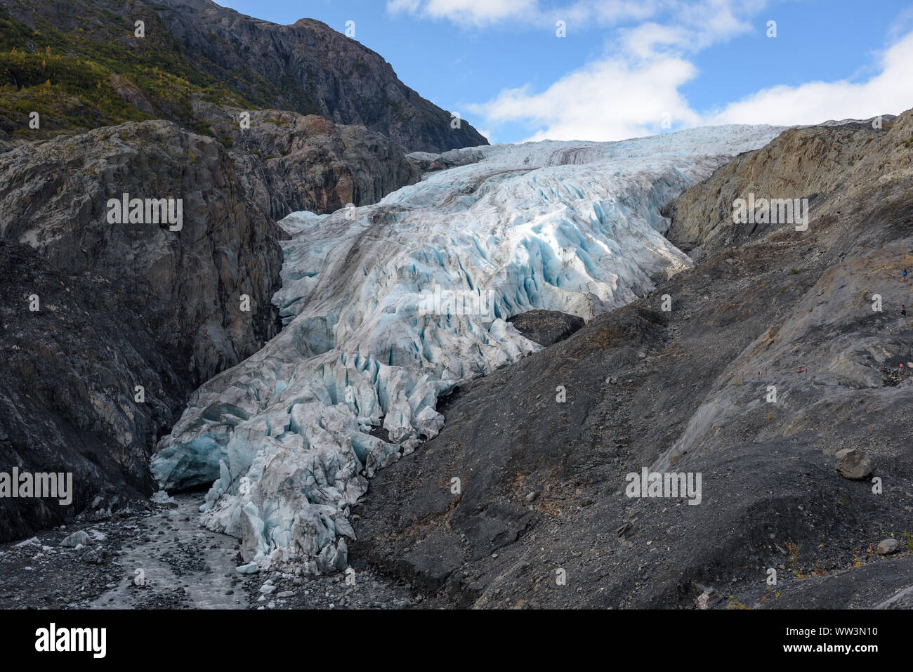 View of Exit Glacier, Harding Icefield, Kenai Fjords National Park ...