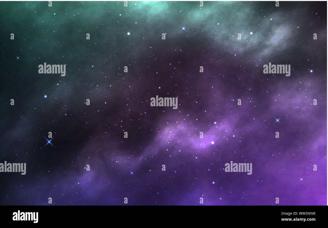 Space background. Realistic cosmos texture with stardust and milky way ...