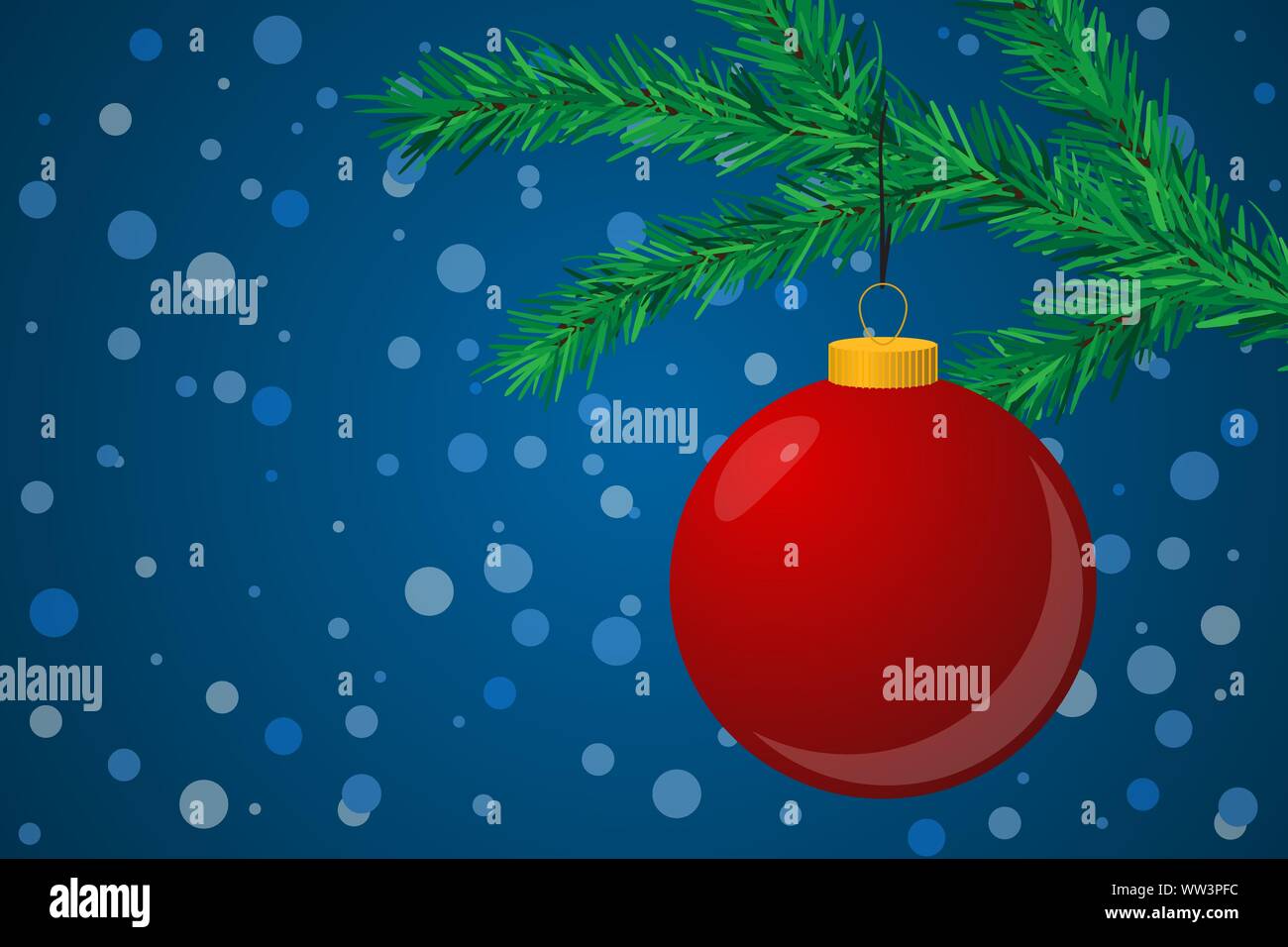 Holiday background card template with christmas balls Stock Vector ...