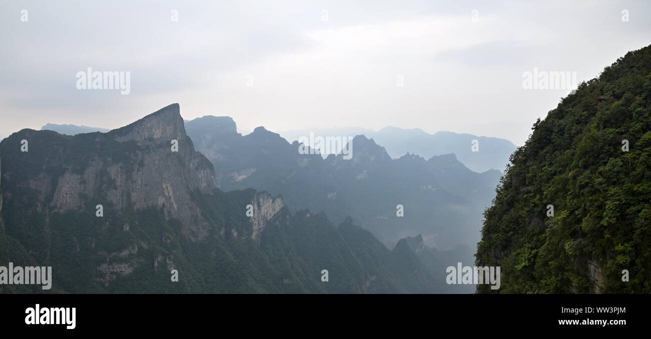 Tianmen Mountain, Heaven's Gate Mountain, is located within Tianmen ...