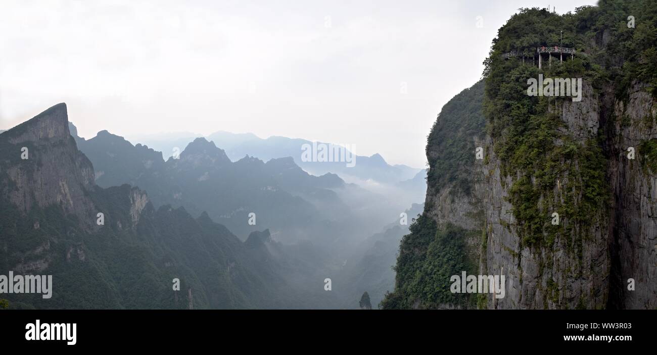 Tianmen Mountain, Heaven's Gate Mountain, is located within Tianmen ...