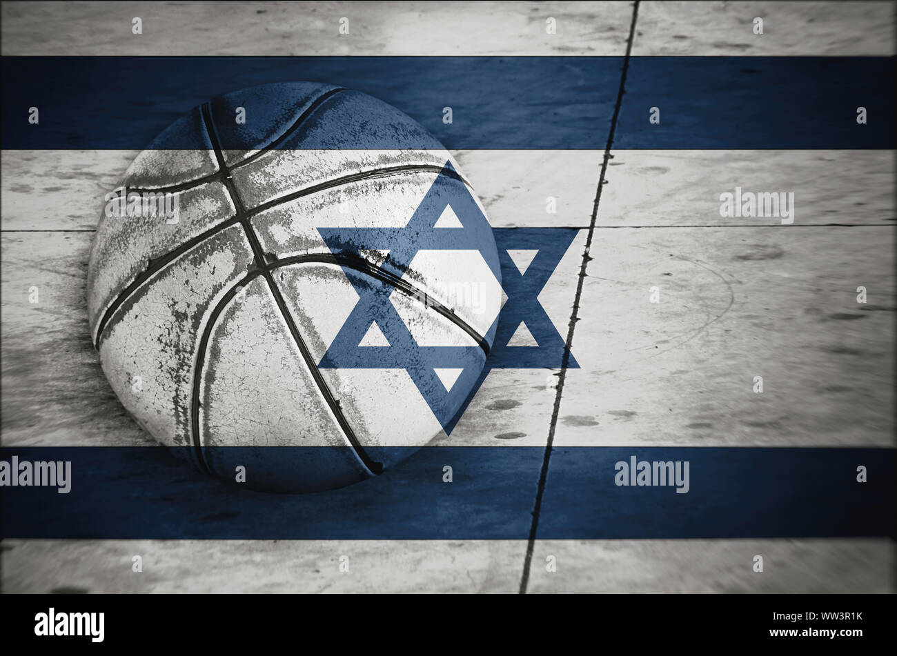 Flag of Israel, one of the hosts of the European Basketball ...