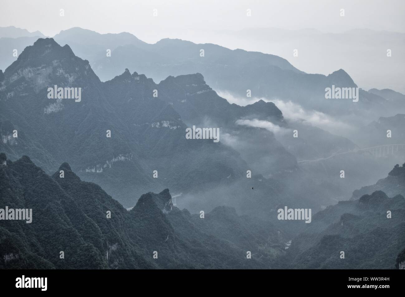 Tianmen Mountain, Heaven's Gate Mountain, is located within Tianmen ...