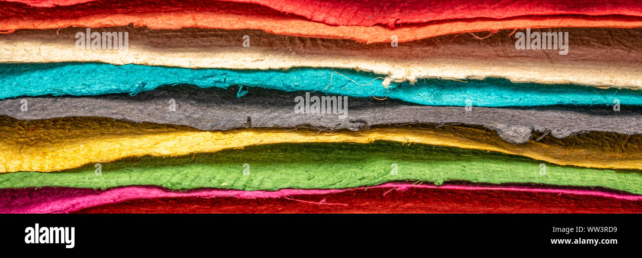sheets of textured colorful handmade paper created from Sansevieria ...