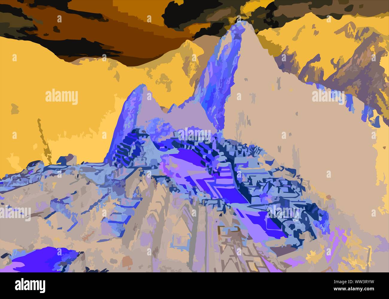 Inca city illustration hi-res stock photography and images - Alamy
