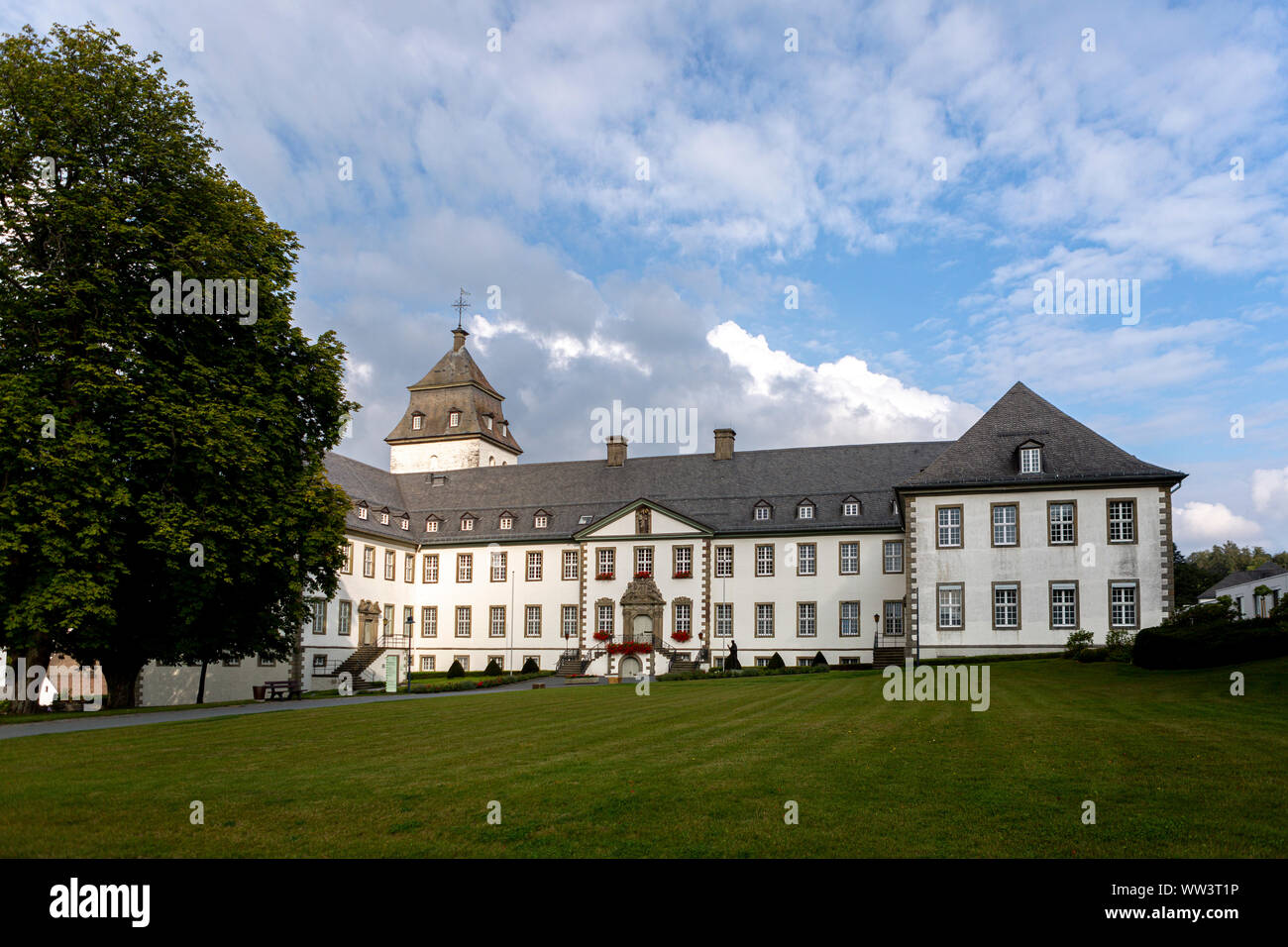 Monastery building that serves as a health clinic and hospital and a ...