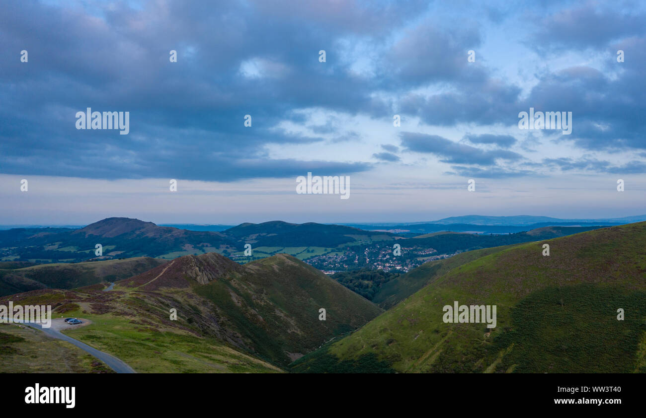 Aerial over mountain valley slope hi-res stock photography and images ...