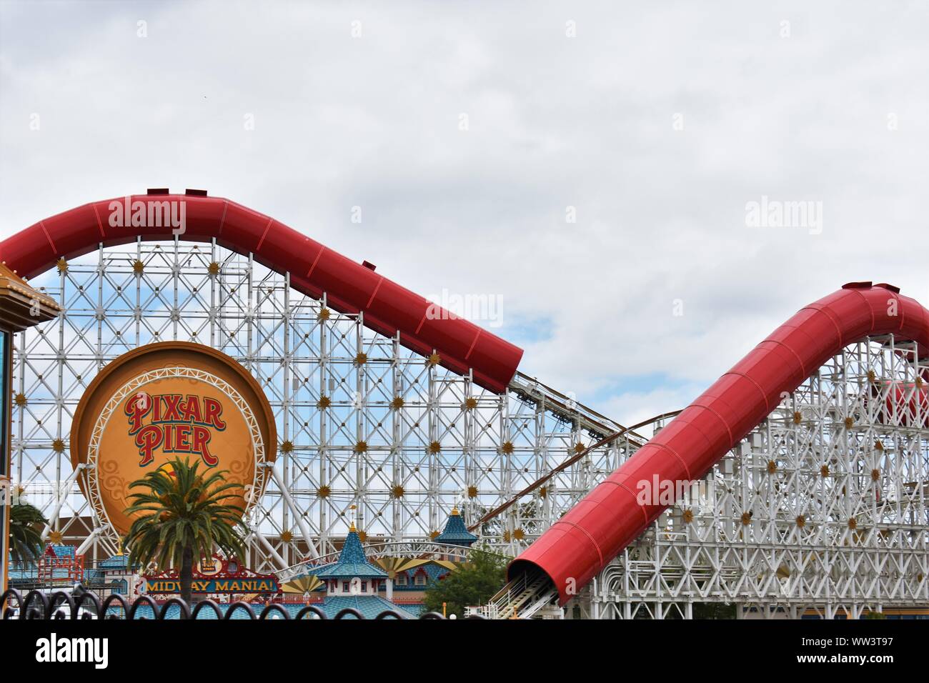 Red roller coaster hi-res stock photography and images - Alamy