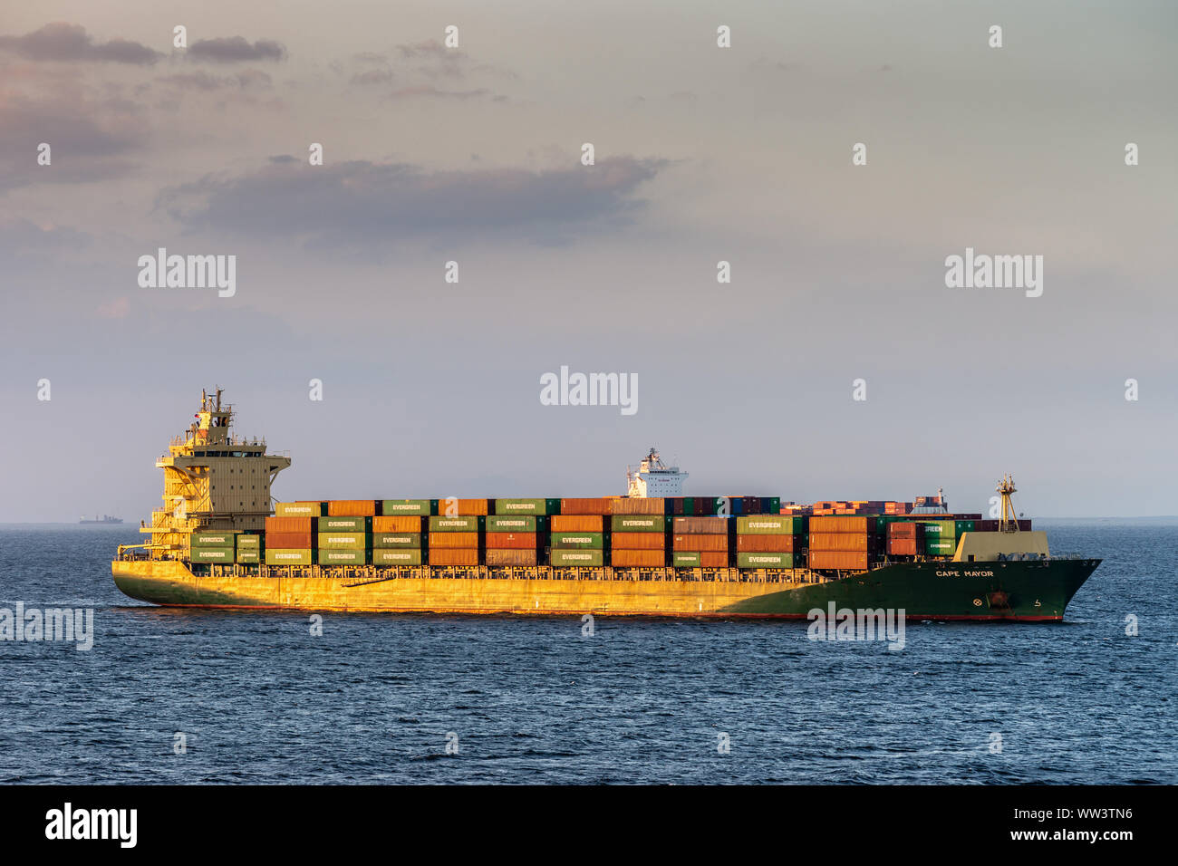 Manila, Philippines - March 5, 2019: Evening twilight shines on green ...