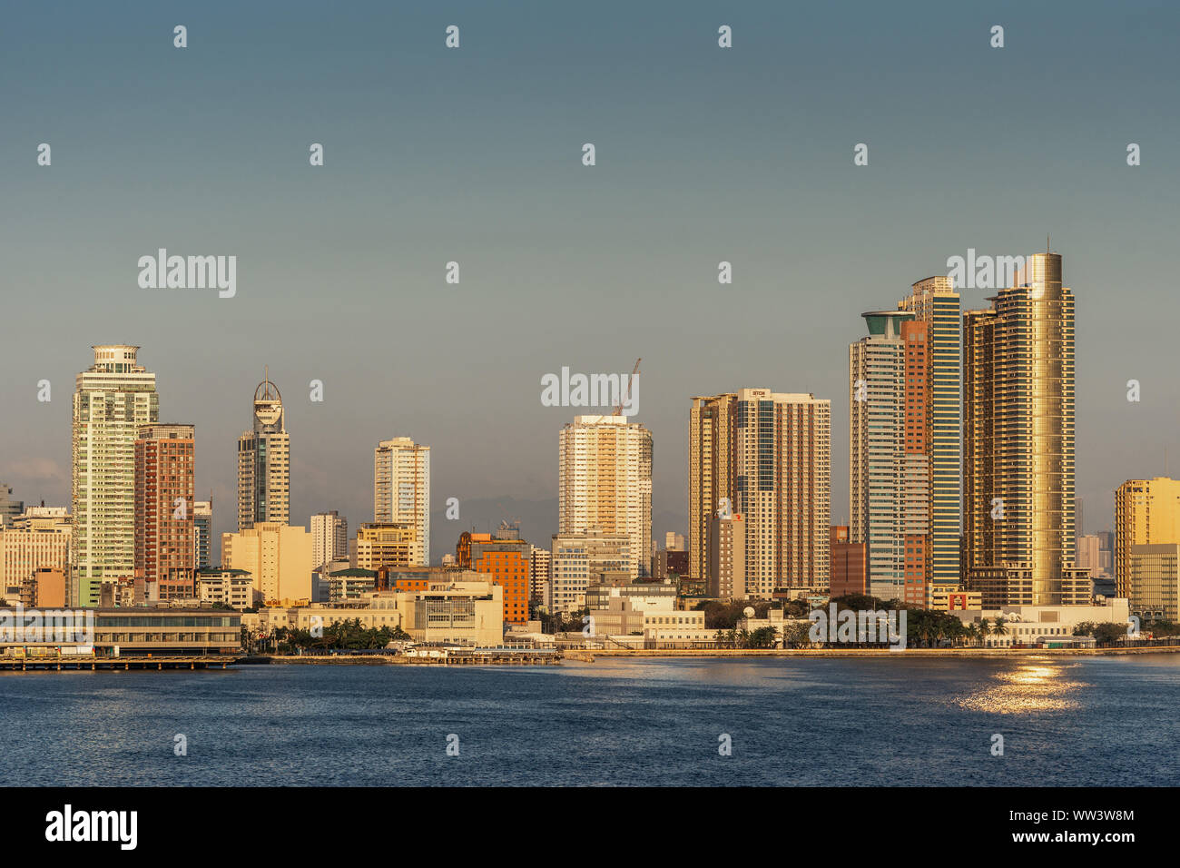 Manila, Philippines - March 5, 2019: South Harbor evening twilight ...