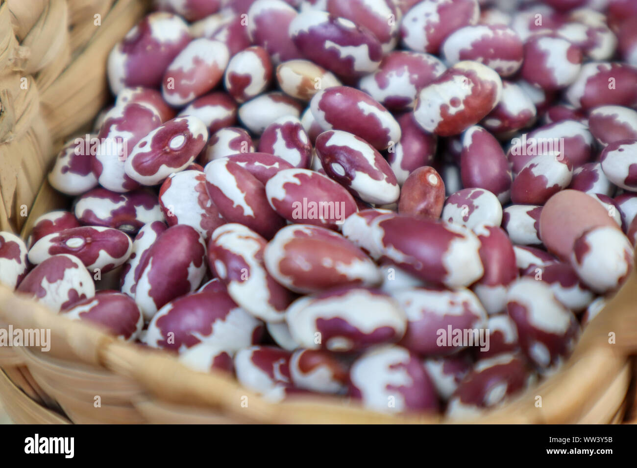 Spotted Beans at Market in Mexico City Stock Photo - Alamy