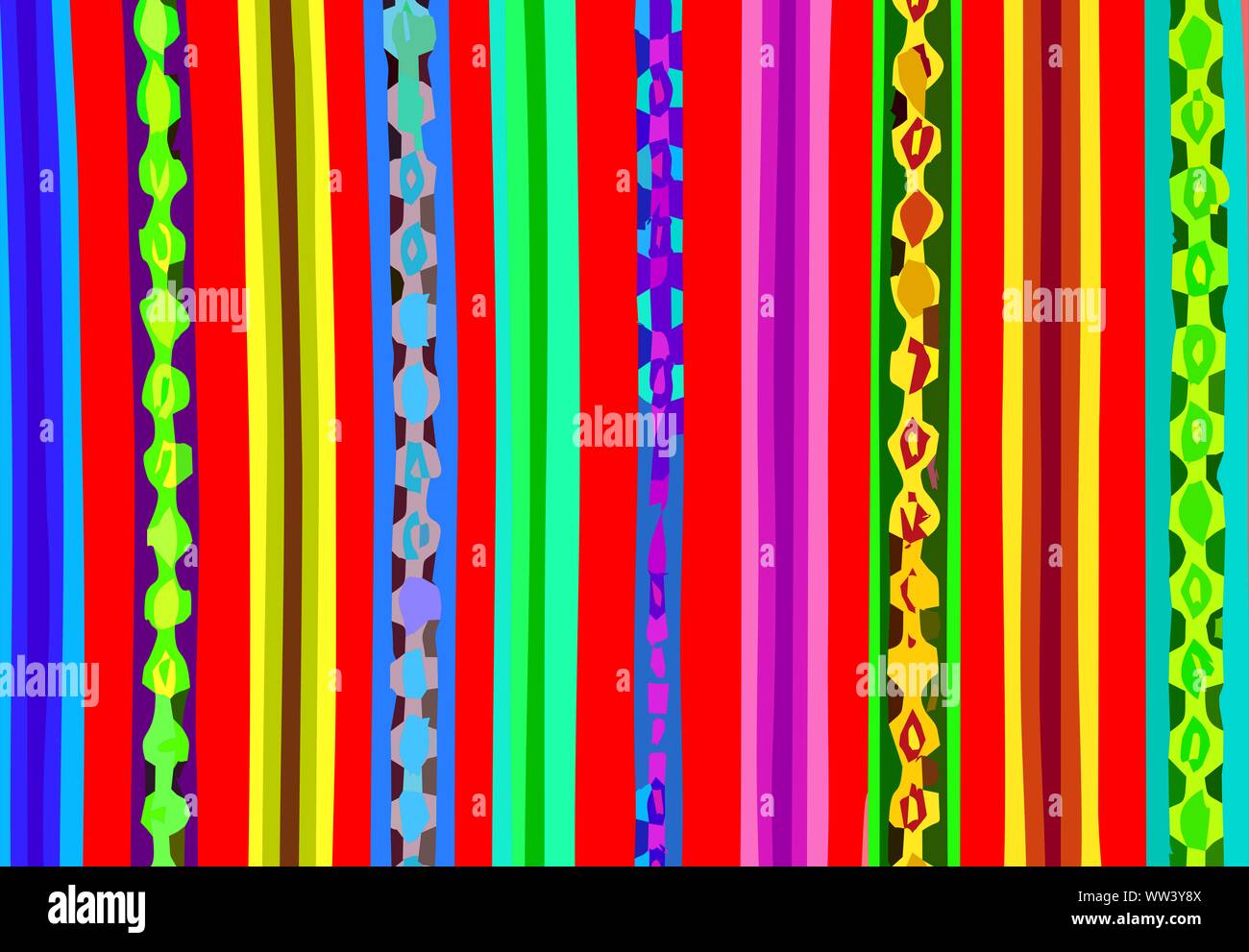 Colorful Peruvian fabric artword background, texile structure made at ...