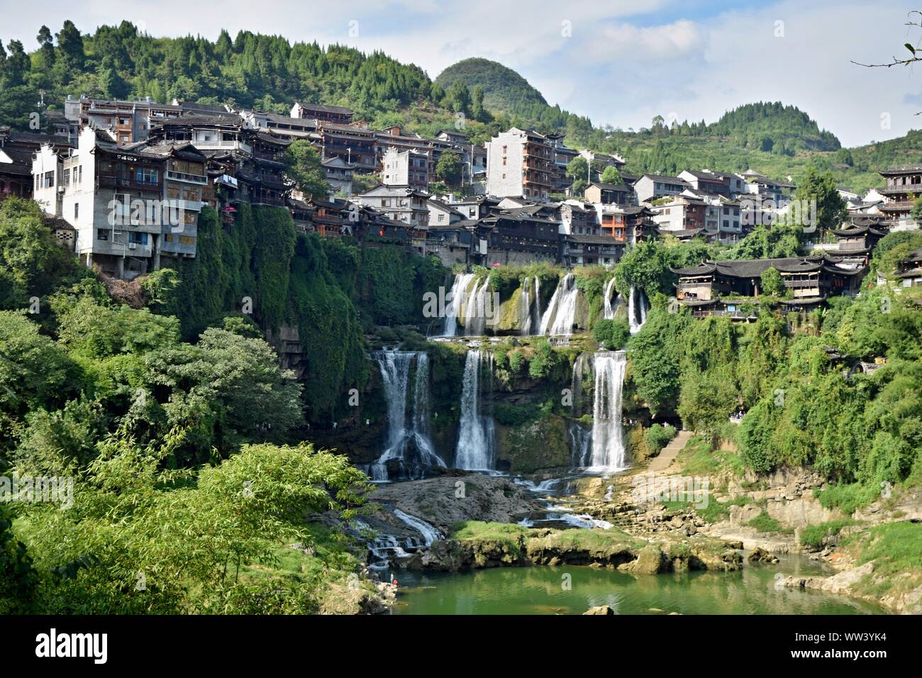 Picturesque ancient town in Hunan province in China - Hibiscus town and ...