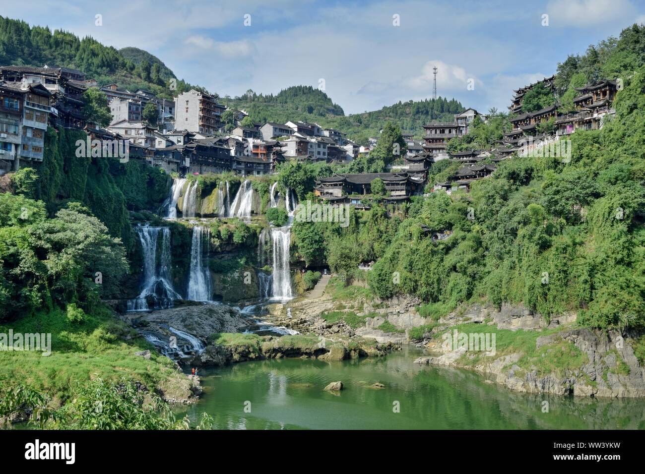Picturesque ancient town in Hunan province in China - Hibiscus town and ...