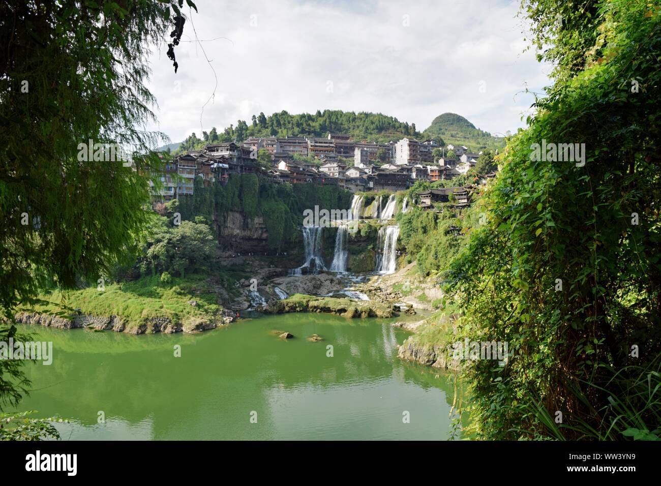 Picturesque ancient town in Hunan province in China - Hibiscus town and ...