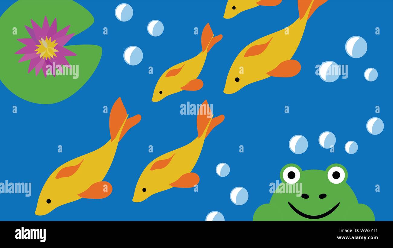 Frog pond goldfish hi-res stock photography and images - Alamy