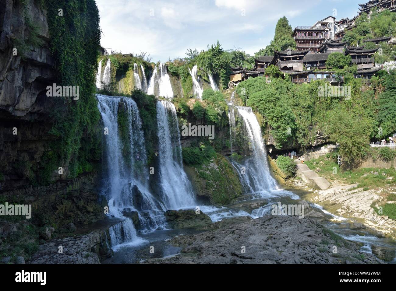 Picturesque ancient town in Hunan province in China - Hibiscus town and ...