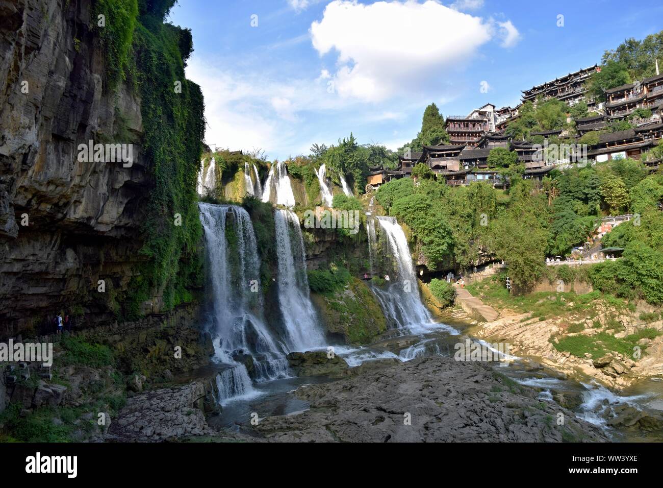 Picturesque ancient town in Hunan province in China - Hibiscus town and ...