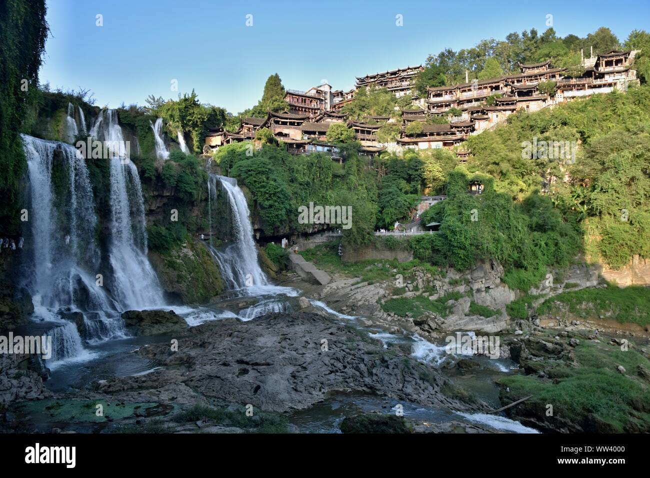 Picturesque ancient town in Hunan province in China - Hibiscus town and ...