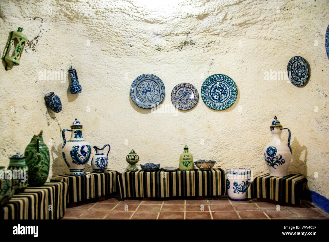 One of the many caves with the cave structure known as the Sacromonte ...