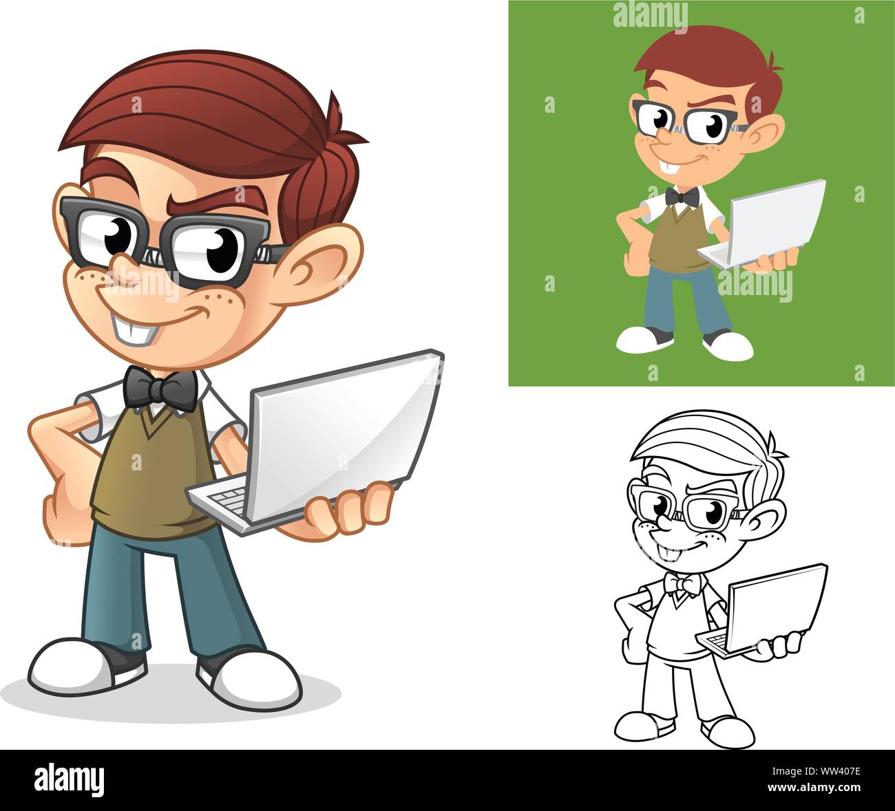 Cartoon Computer Geek