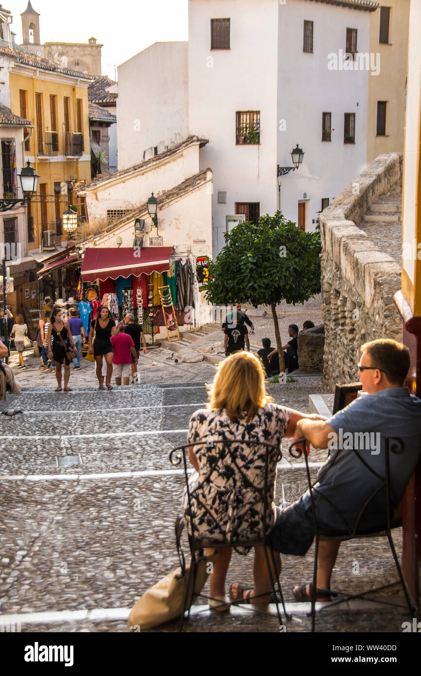 One of granadas most popular outdoor market areas hi-res stock ...