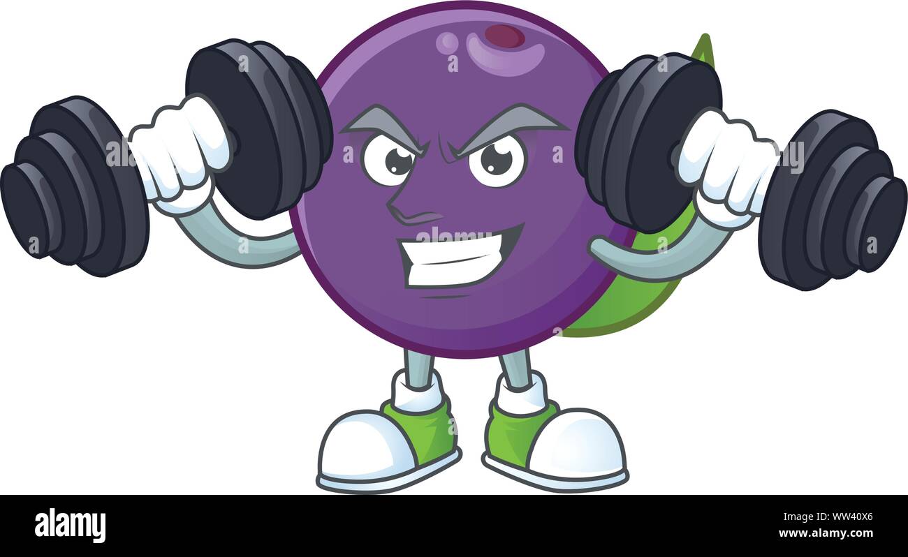 Fitness acai berries cartoon on white background Stock Vector Image ...