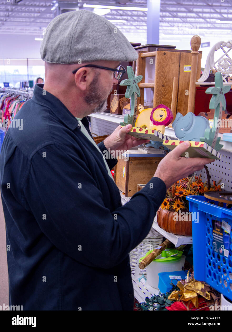 Thrift Store Shopping Stock Photo - Alamy