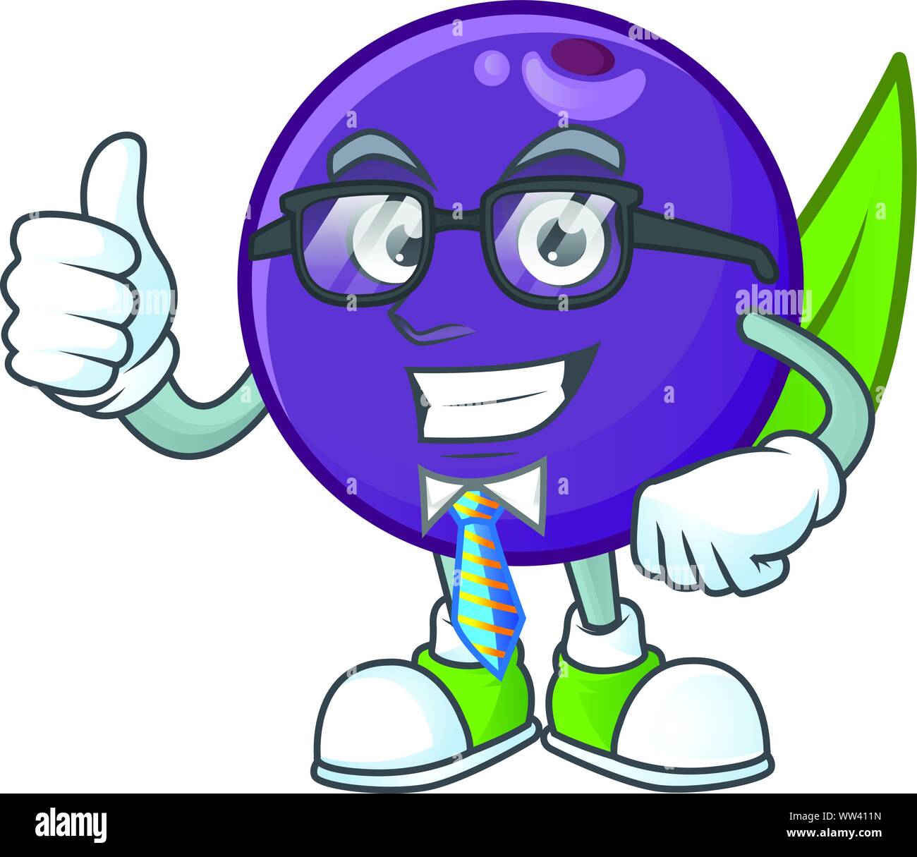 Businessman acai berries cartoon character for health Stock Vector ...