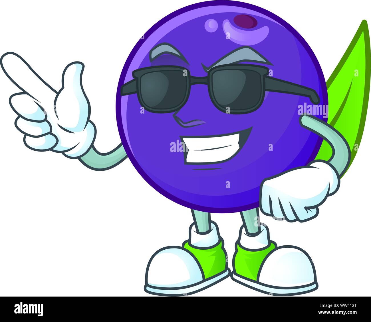 Super cool acai berries cartoon character for health Stock Vector Image ...