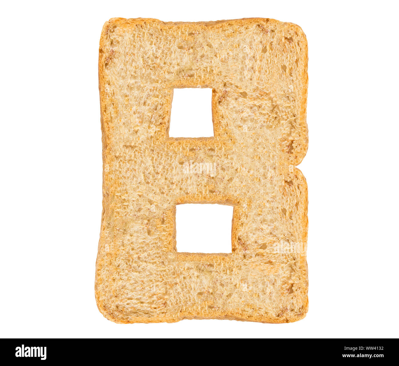 Isolate bread letter, alphabet on white background Stock Photo - Alamy