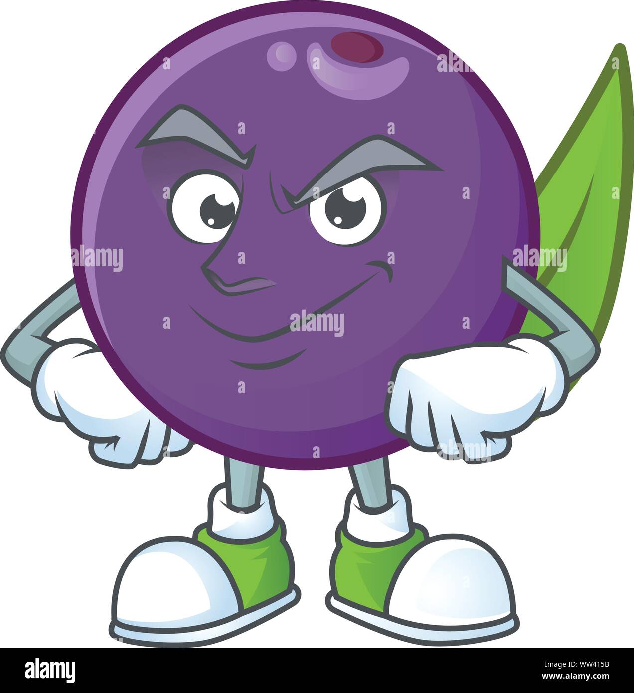 Smirking acai berries cartoon character for health Stock Vector Image ...