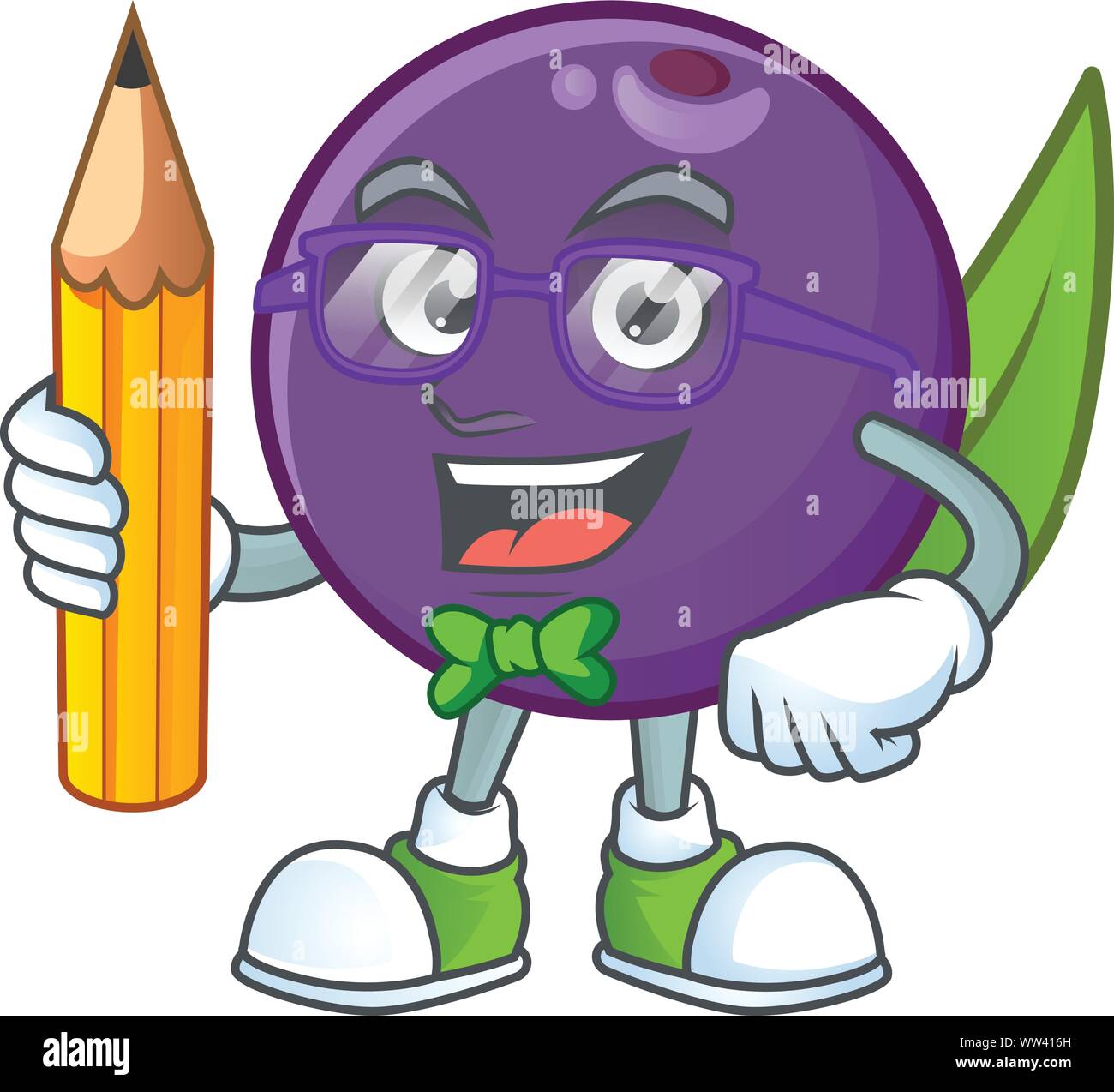 Student acai berries cartoon character for health Stock Vector Image ...