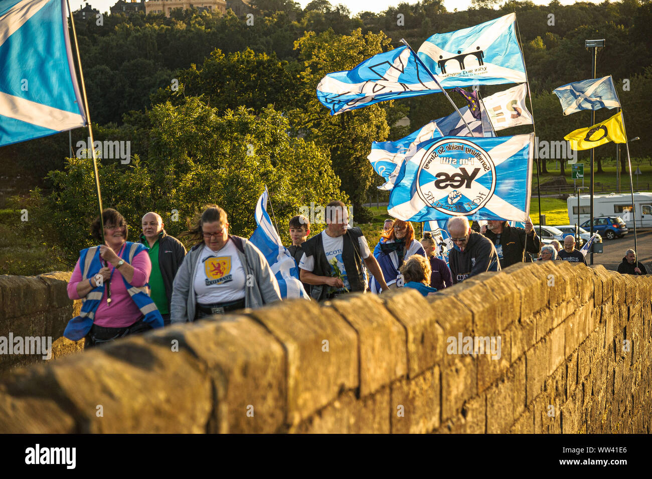 English and scottish flags march hi-res stock photography and images ...