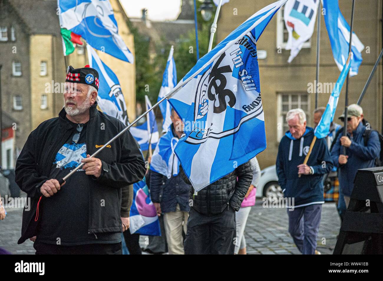 English and scottish flags march hi-res stock photography and images ...