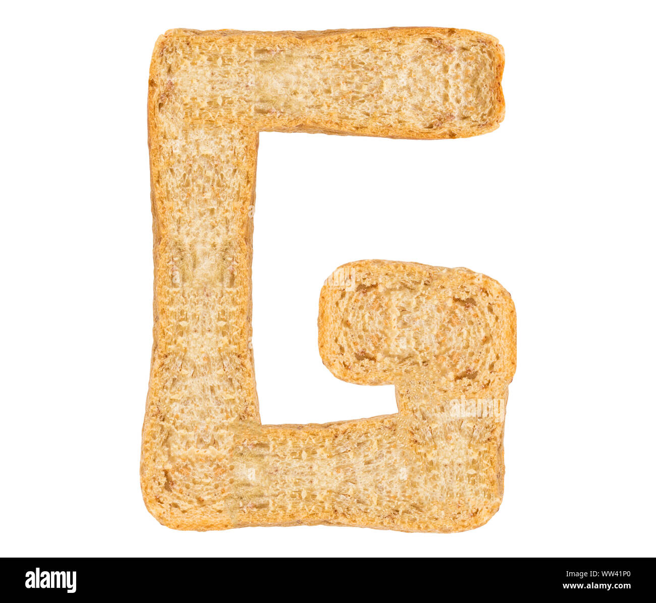 Isolate bread letter, alphabet on white background Stock Photo - Alamy