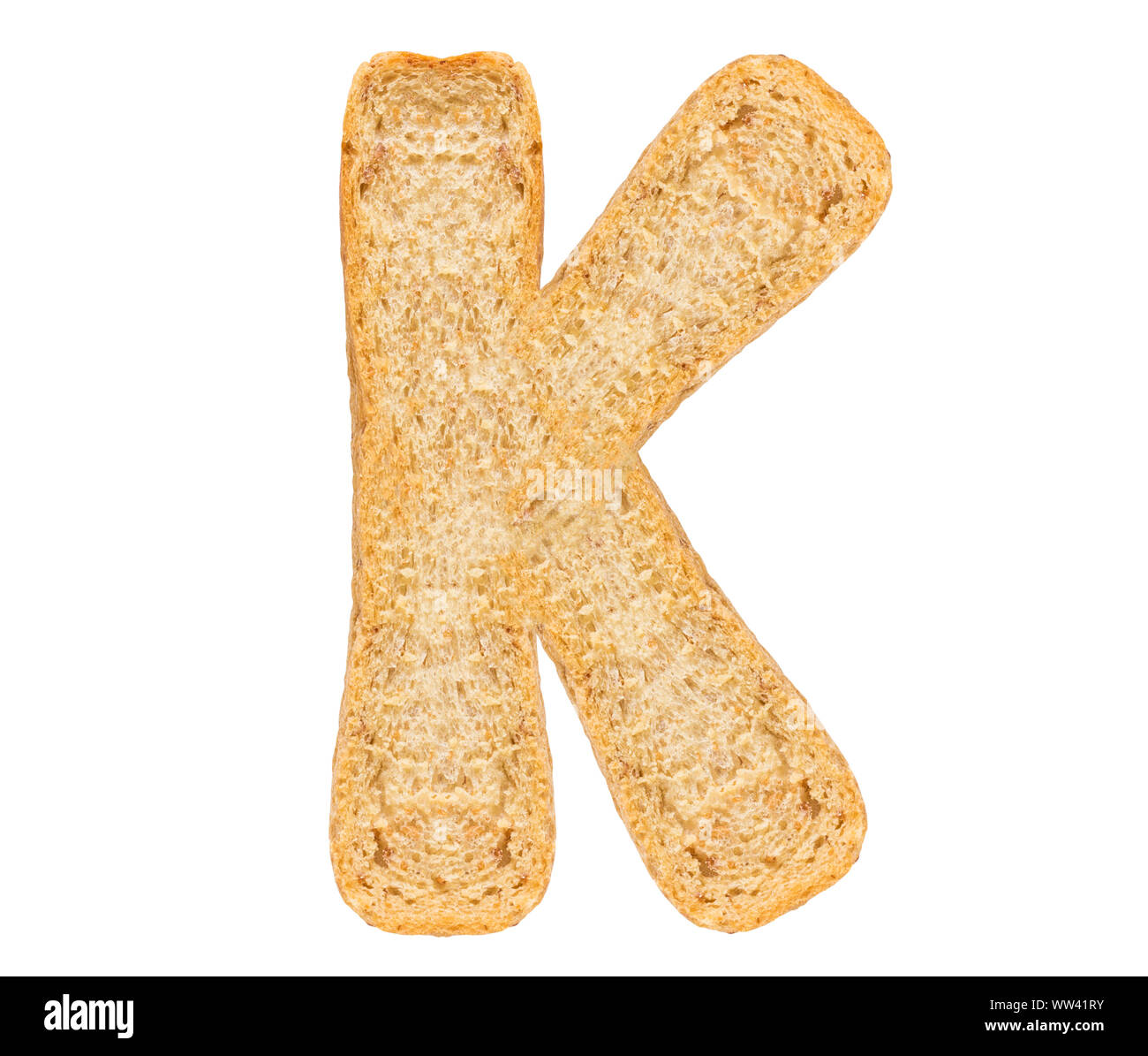 Isolate bread letter, alphabet on white background Stock Photo - Alamy