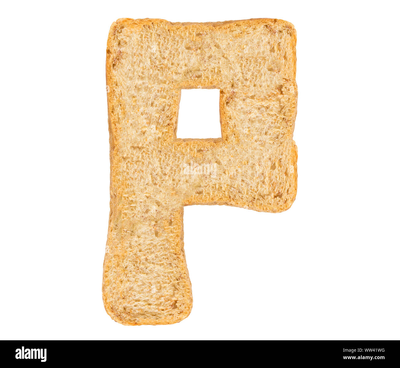 Isolate bread letter, alphabet on white background Stock Photo - Alamy