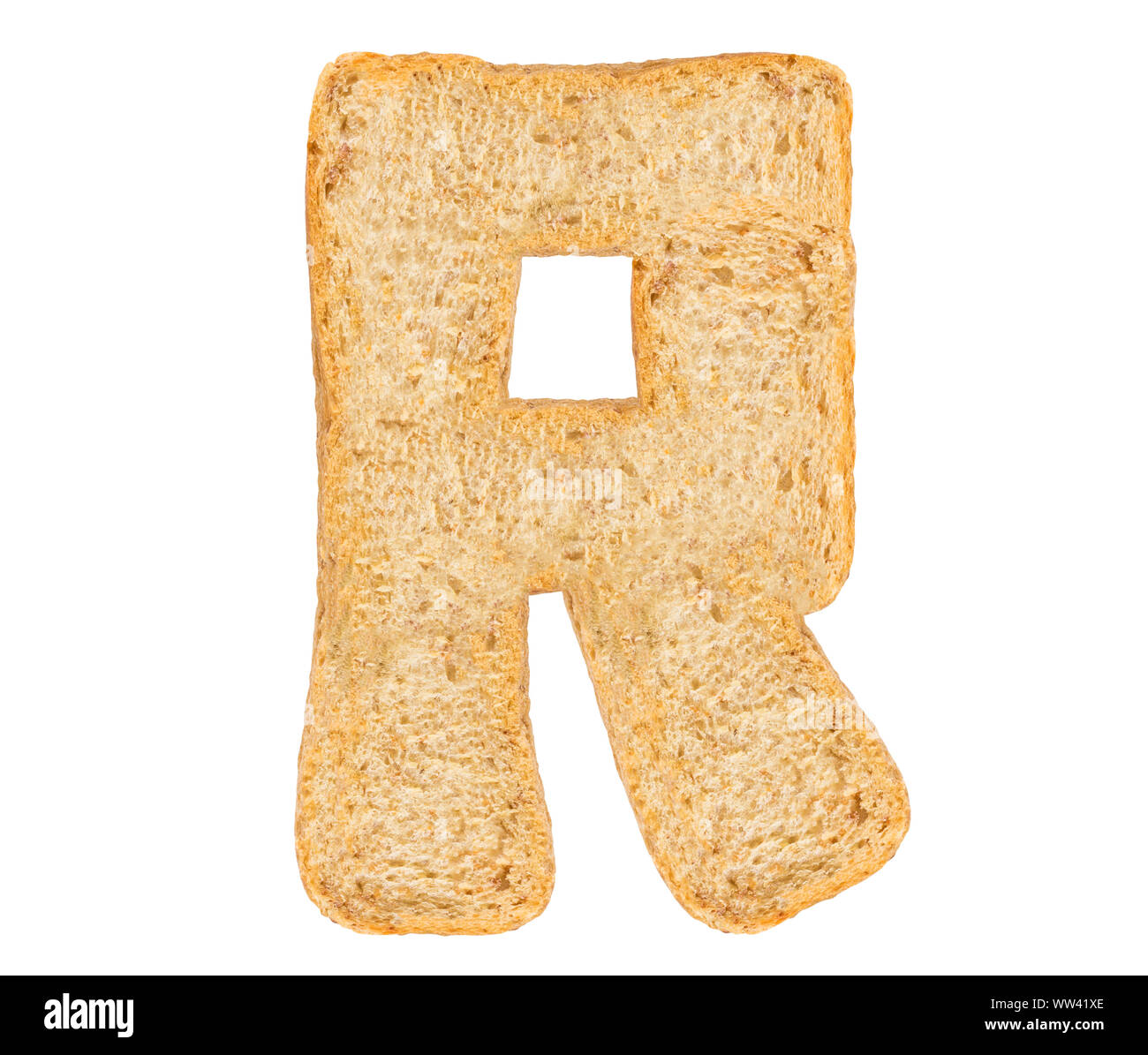 Isolate bread letter, alphabet on white background Stock Photo - Alamy