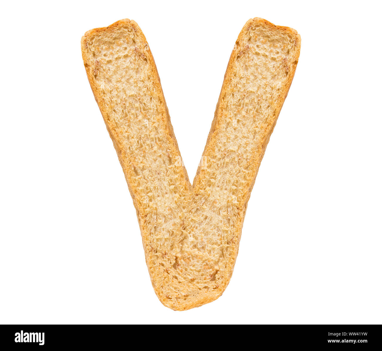 Isolate bread letter, alphabet on white background Stock Photo - Alamy
