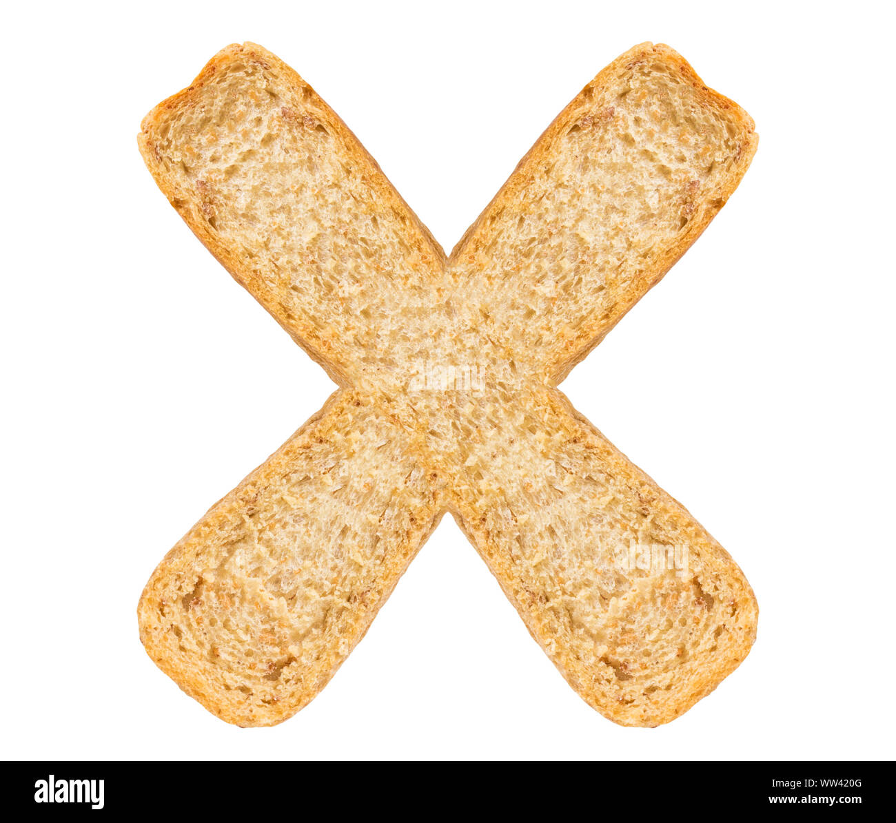 Isolate bread letter, alphabet on white background Stock Photo - Alamy