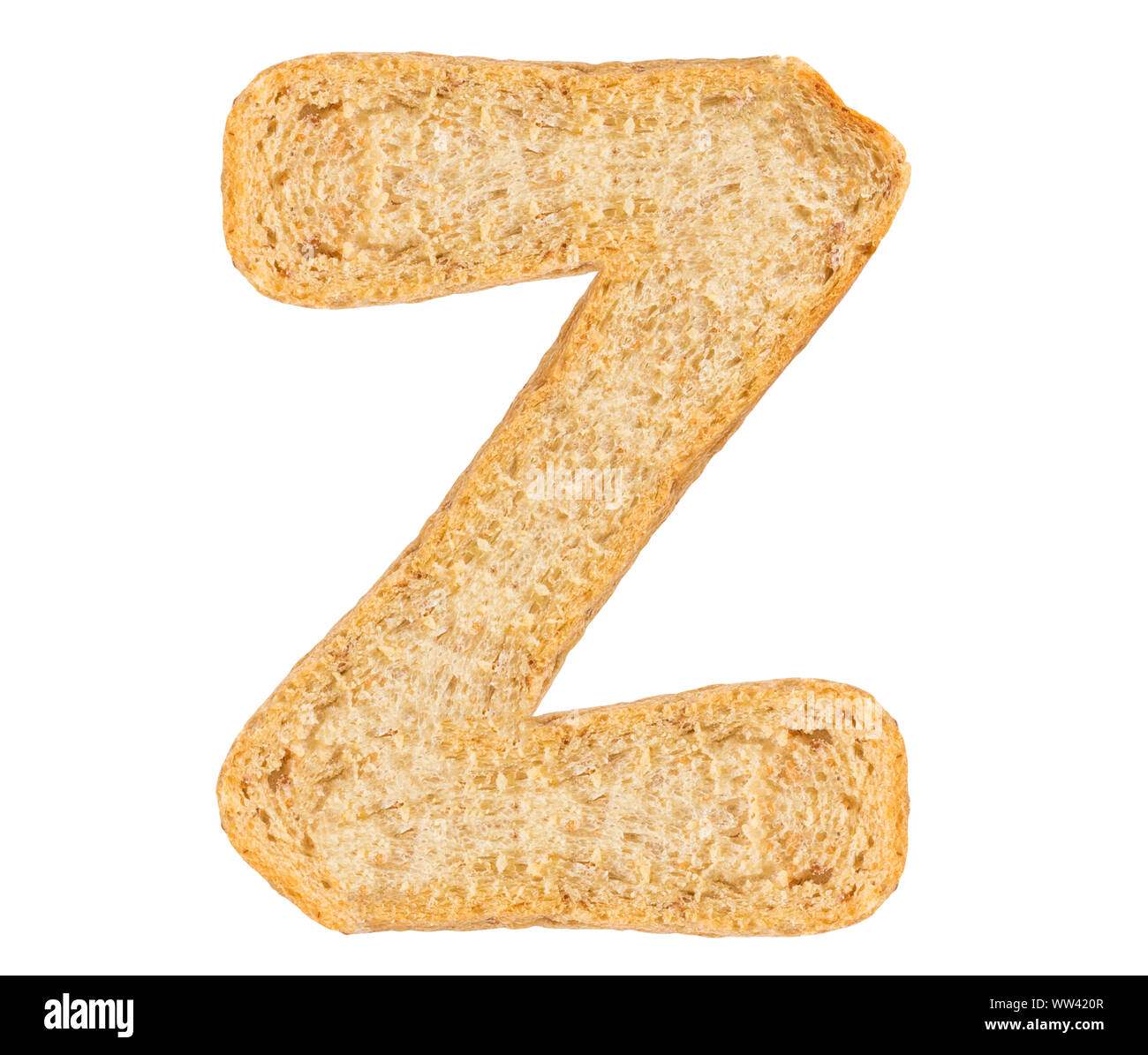 Isolate bread letter, alphabet on white background Stock Photo - Alamy
