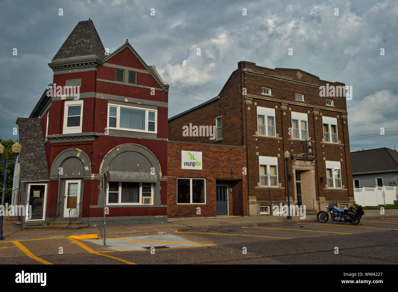 UNITED STATES - September 11, 2019: Main street in the town of Wilton ...